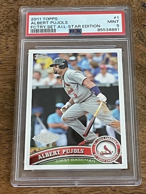 2011 Topps Albert Pujols Factory Set All Star Ed. #1 PSA 9 *PERFECT ...