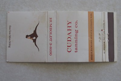 g413 Matchbook cover Vintage Cudahy Tanning Co Wisconsin WI | eBay