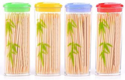 100 x Bamboo Stick Tooth Picks Dental Floss Dental Care Oral Hygiene ...