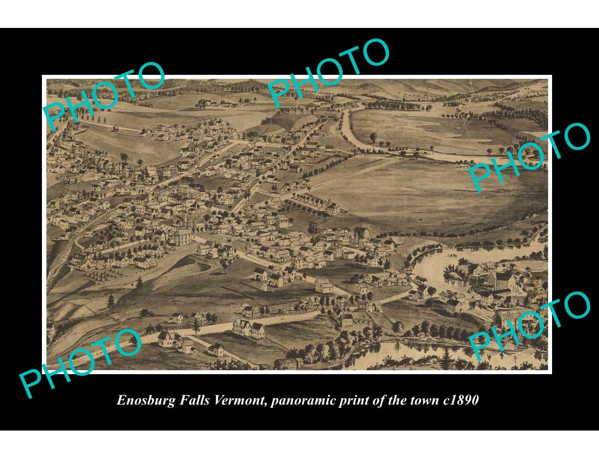 OLD 6 X 4 HISTORIC PHOTO OF ENOSBURG FALLS VERMONT PANORAMA OF THE TOWN ...