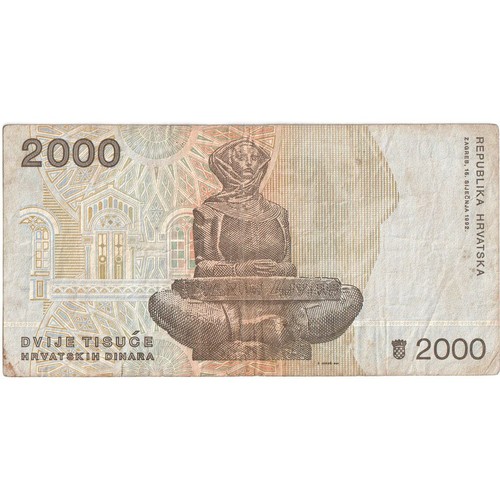 [#1293755] Croatia, 2000 Dinara, 1992-01-15, VF | eBay