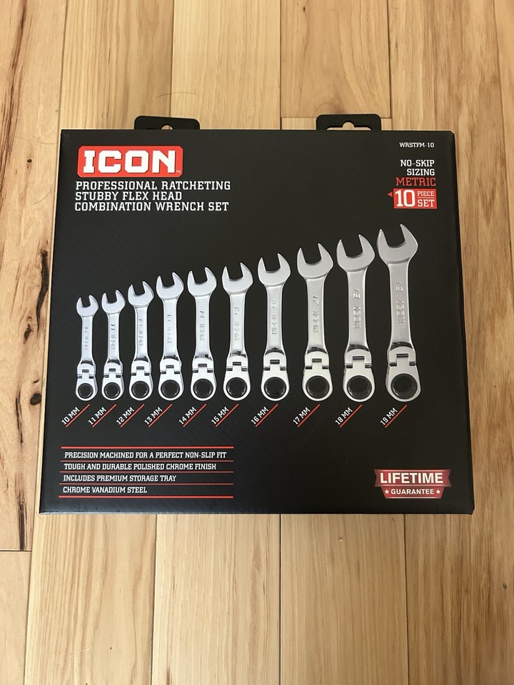 ICON Stubby Flex Head Metric Ratcheting Combination Wrench Set - SAME ...