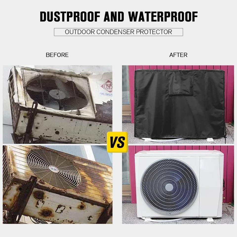 Mini Split Air Conditioner Cover for Outdoor Condenser 37.8 X 16.5 X 32 ...