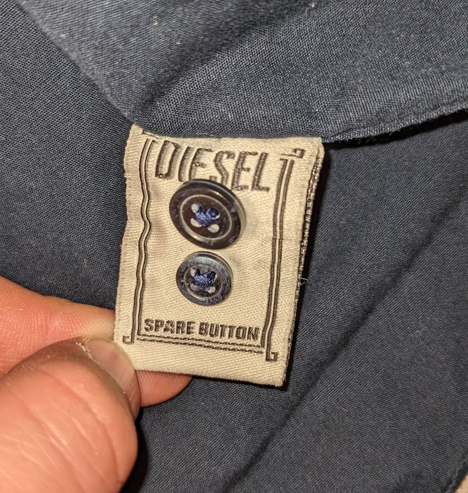 Diesel Blue LS Shirt Mens Size Large VGC Cotton Smart Casual Work ...