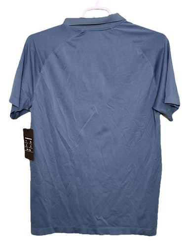 Fabletics Shirt Mens L Blue Gray Training Day Polo Performance Golf ...