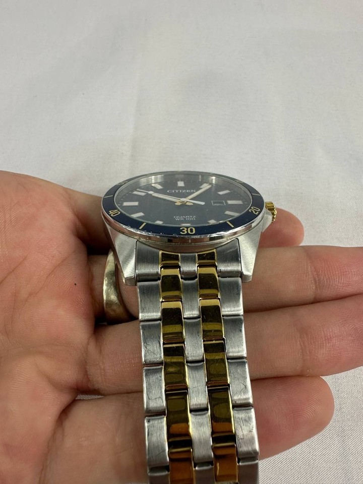 Citizen G111-S114365 Quartz Blue Dial Two-tone Men's Watch | eBay