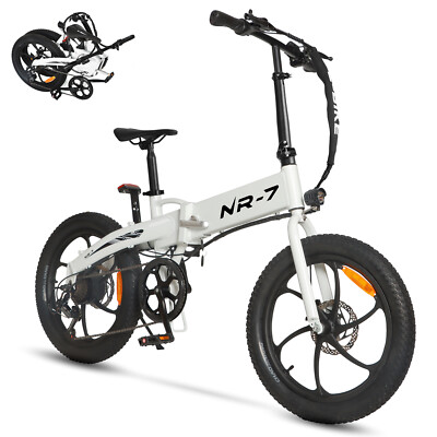 White E-Bike 20" Electric Bike for Adults 850W Motor City Bicycle ...