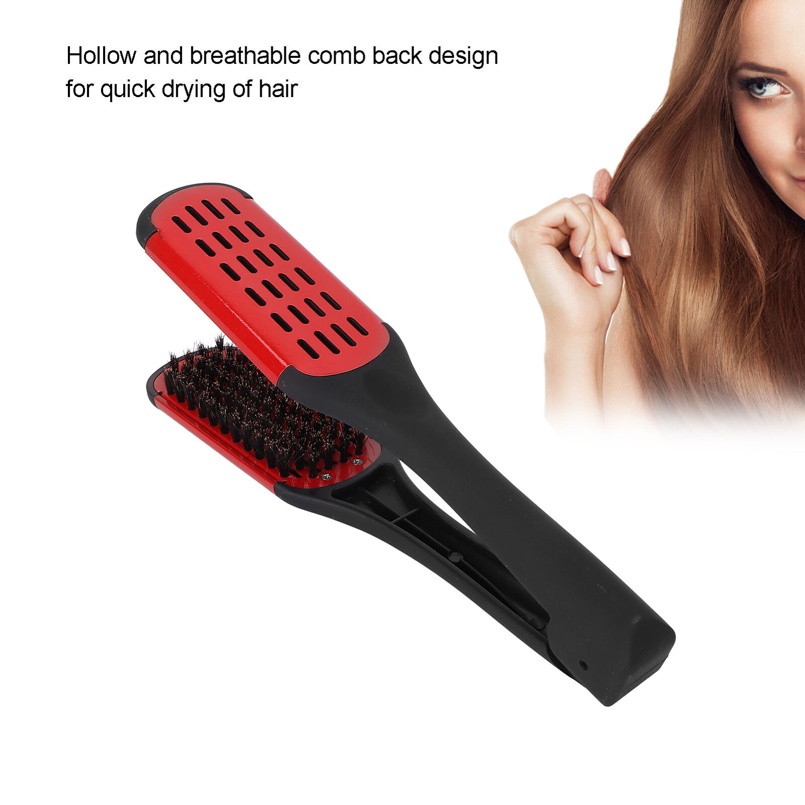 Hair Straightening Clamp Good Elasticity Hollow Design Double Sided ...