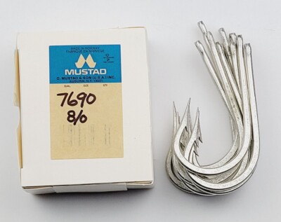 Mustad Needle Eye Hooks 7690-8/0-10 Southern & Tuna Norway Stock Big ...