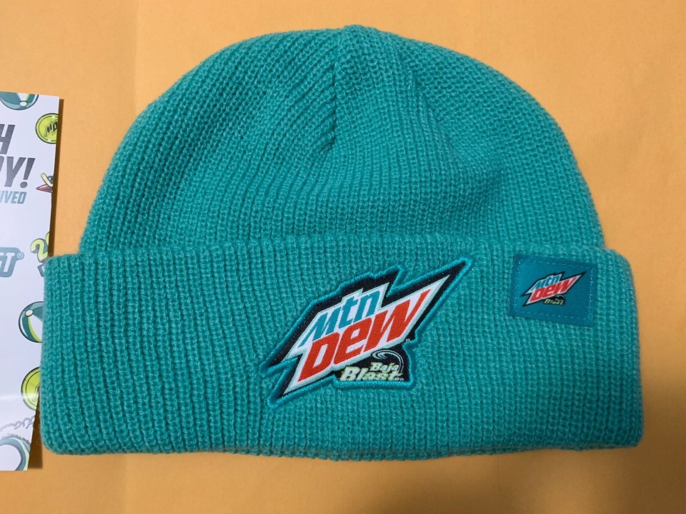 Mtn Dew Baja Blast 20th Anniversary Beanie Promo Mountain Dew. Rare ...