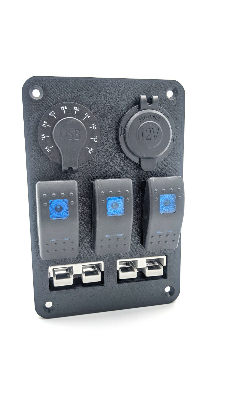 Custom 4wd Switch Panel 50amp plug *UV stable* USB 3.0 voltmeter Fit ...