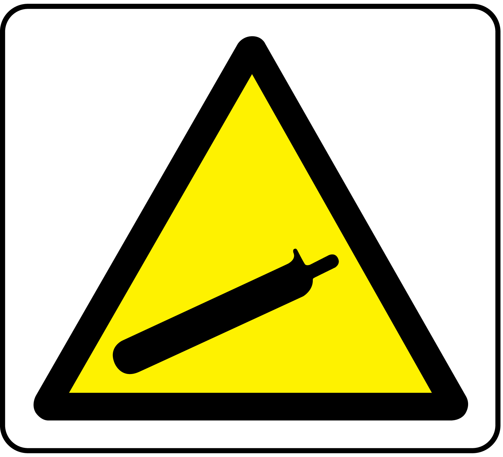 Yellow Warning safety signs, caution, slip, trip etc Vinyl wall ...