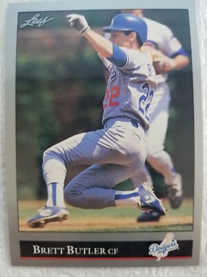 BRETT BUTLER LOS ANGELES DODGERS 1992 LEAF BASEBALL CARD#186 | eBay