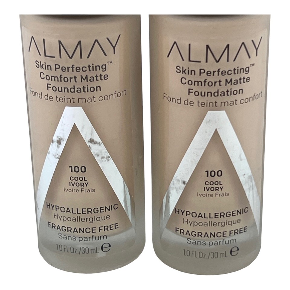 Almay Skin Perfecting Comfort Matte Foundation 100 Cool Ivory 1 fl oz ...