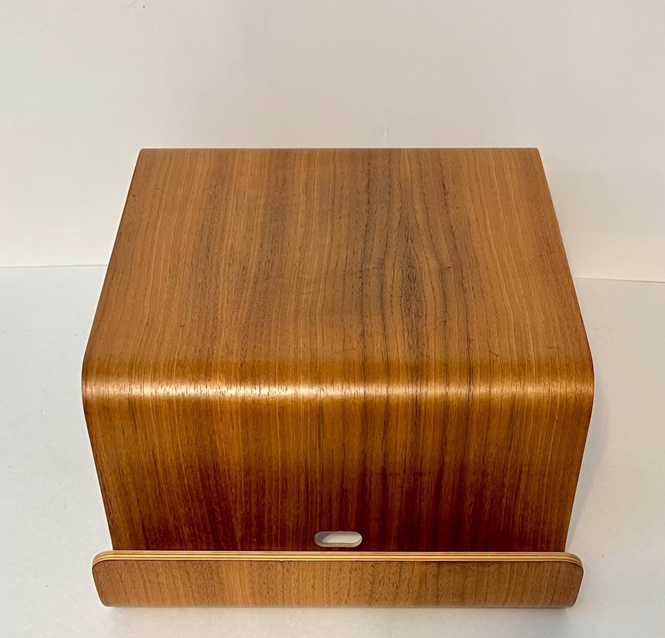 PFEIFFER LAB WALNUT BENTWOOD COMPUTER MONITOR DESK PLATFORM STAND TABLE ...