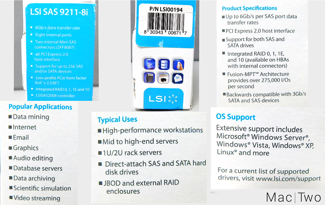 LSI MegaRAID SAS 9211-8i - storage controller (RAID) - SATA 6Gb/s / SAS ...