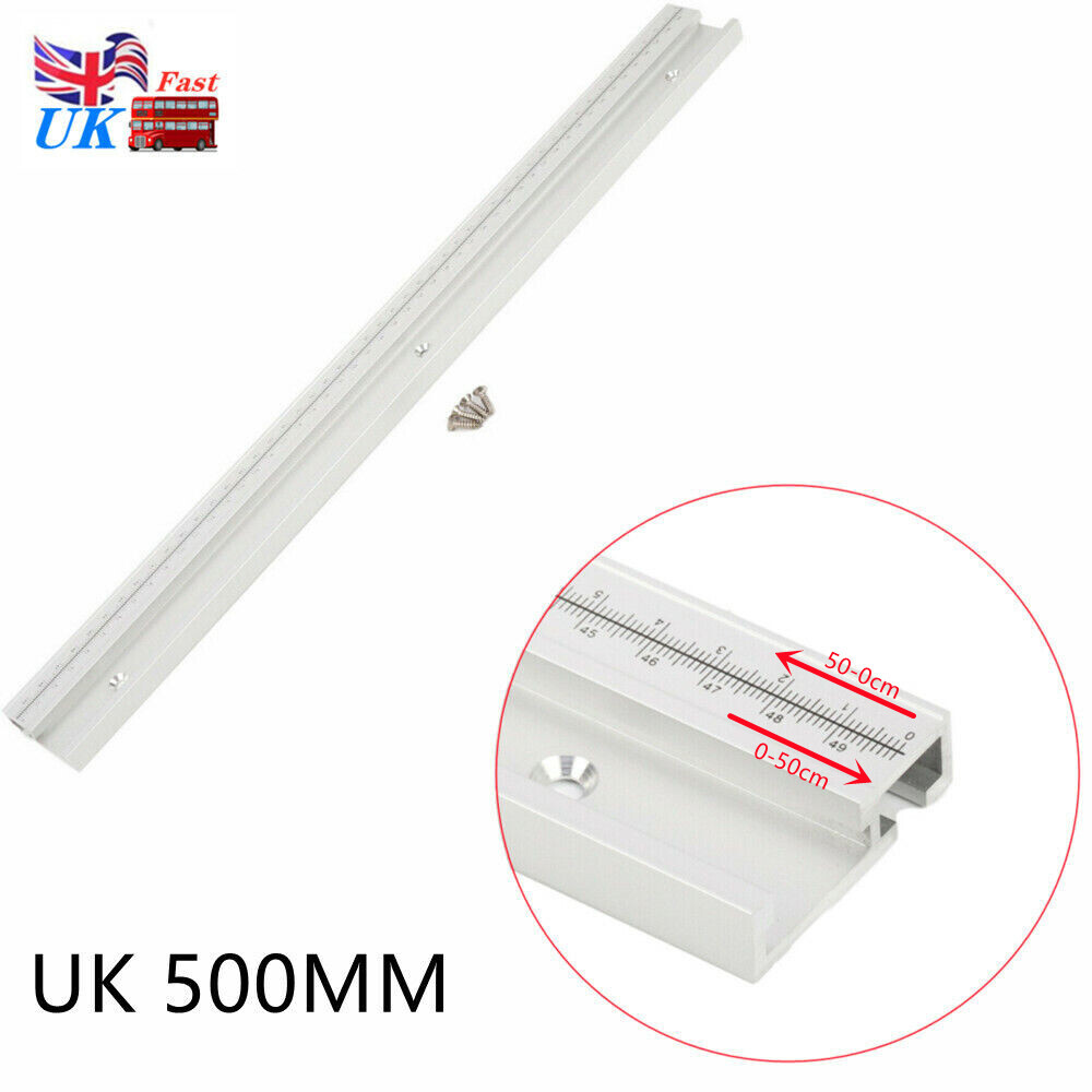 50CM T-Track Miter Slot Table Saw Gauge Aluminium Alloy Woodworking ...