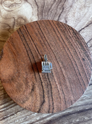 Vintage Slot Machine Sterling Silver 3D Floral Charm Pendant Bracelet ...