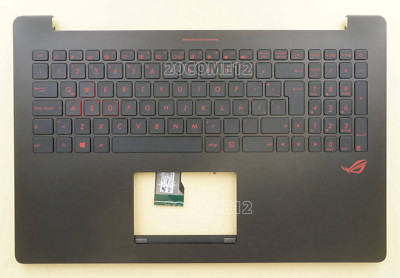NEW for ASUS G501J G501JW Keyboard Palmrest red Backlit Latin Spanish ...