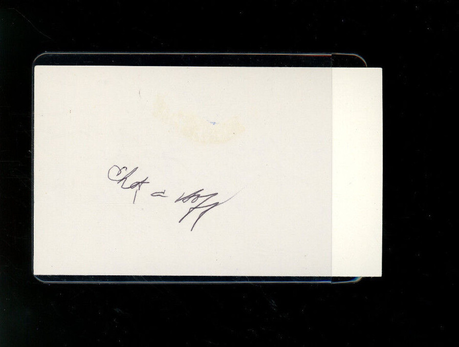 Chester Red Hoff NYY Dec 1998 Signed 3x5 Index- Card Last of the ...