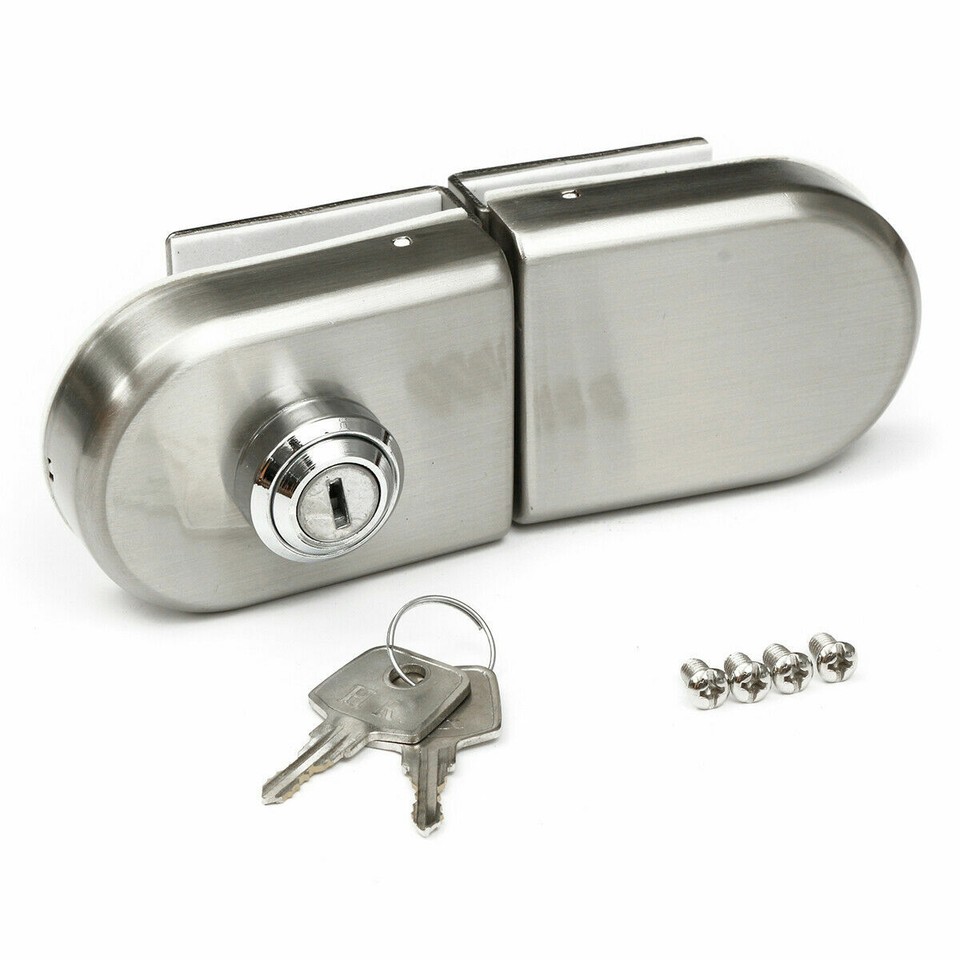 12mm Glass Door Lock Durable Stainless Steel Double Swing Hinges ...