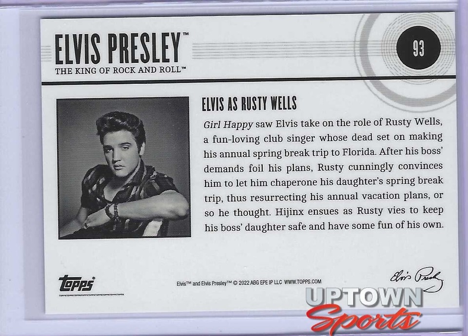 2022 Topps Elvis Presley The King of Rock & Roll - #93 Elvis as Rusty Wells | eBay