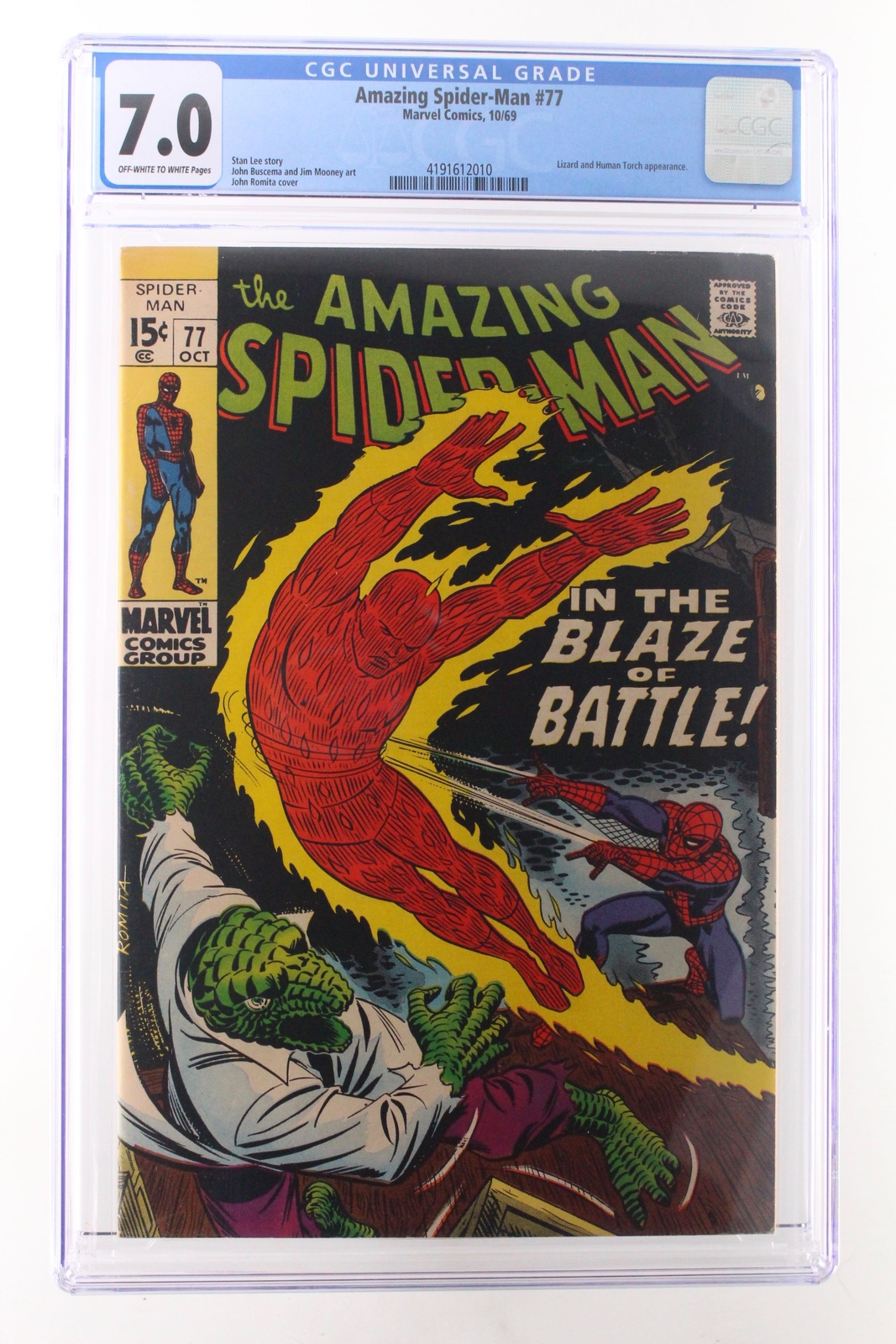 Amazing Spider-Man #77 - Marvel Comics 1969 CGC 7.0 Lizard and Human ...