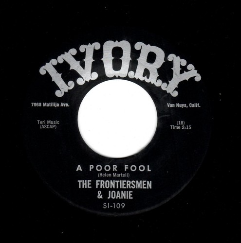 RARE FOLK-FRONTIERSMAN & JOANIE-A POOR FOOL/THE WAYWARD WIND-IVORY 109 ...