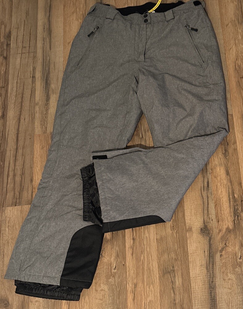 Crivit Pro Women’s Snow Ski Pants NWT 12 Waterproof insulated Ankle Zip Gray | eBay