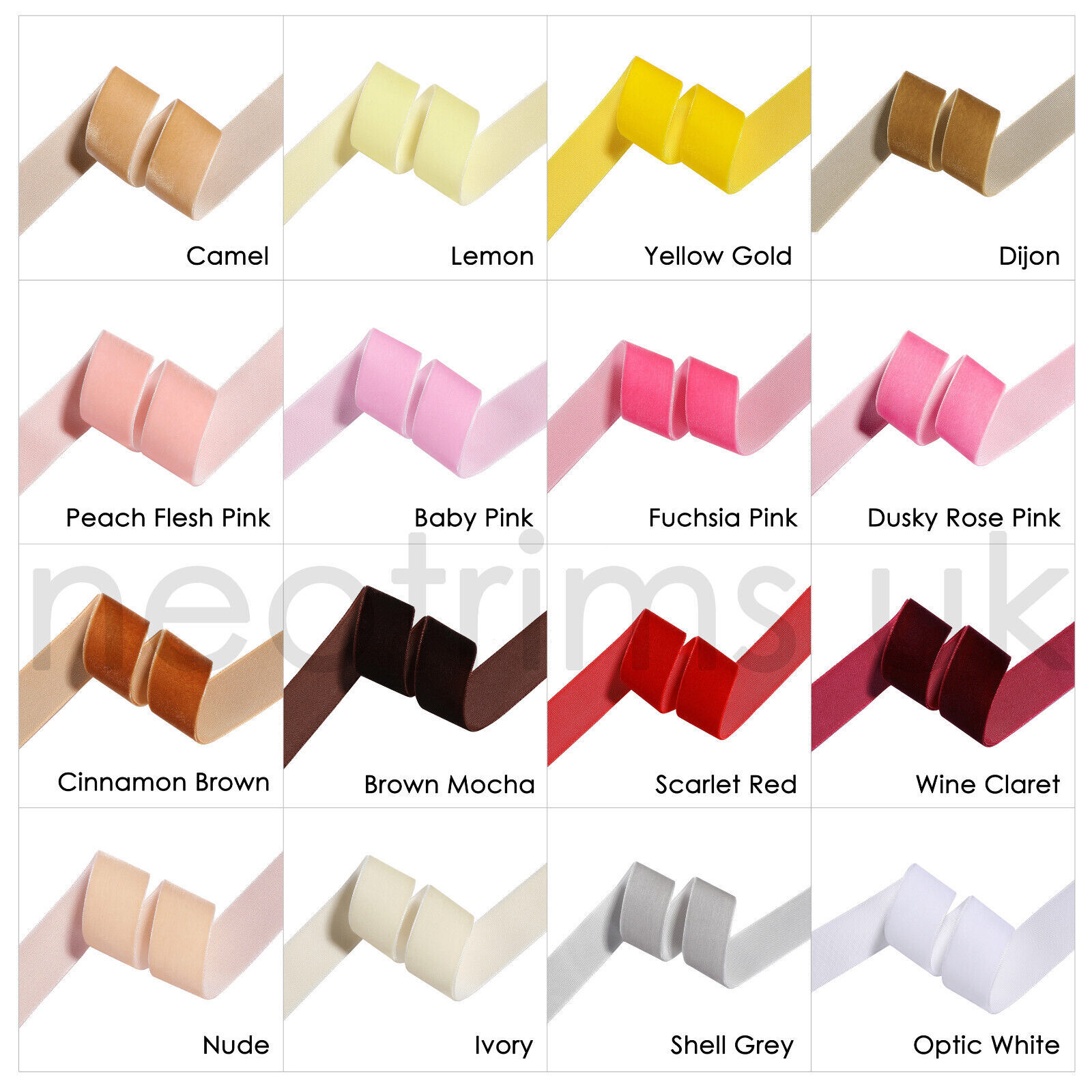 Velvet Ribbon Luxury Velour Quality Craft Trimming,28 Cols,Necklace,10 ...