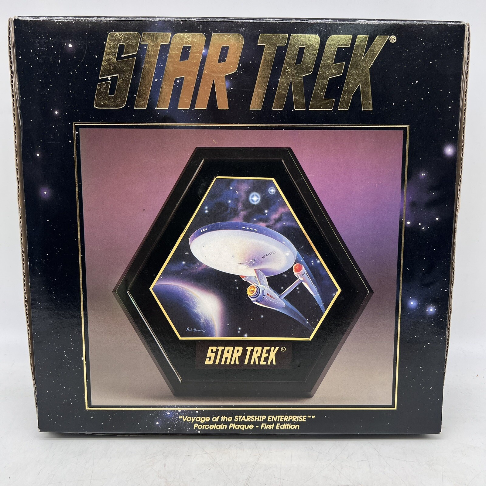 Star Trek Willitts Voyage of the Starship Enterprise Porcelain Plaque ...