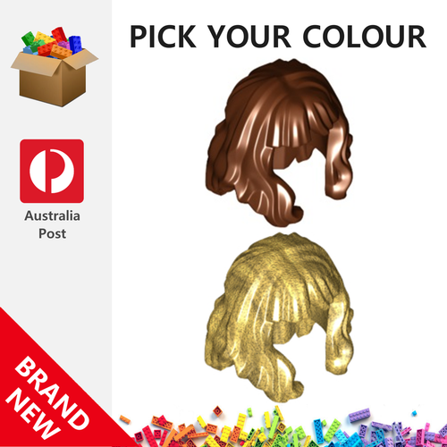 Genuine LEGO™ - Minifigure Hair Mid-Length and Wavy - 37697 80675 New ...