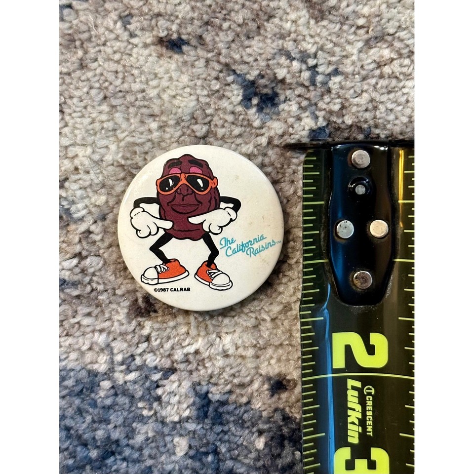 Vintage 1987 California Raisins Pinback Button Collectible Memorabilia ...
