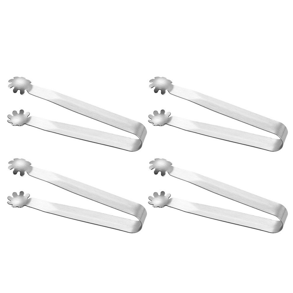 4 Pcs Cube Sugar Tong Ice Clip Baby Stainless Steel Tongs Clamps | eBay UK