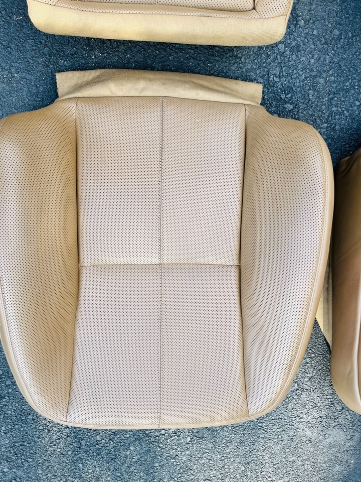 Mercedes w221 front brown Nappa leather front seat cover set S550 (Left ...