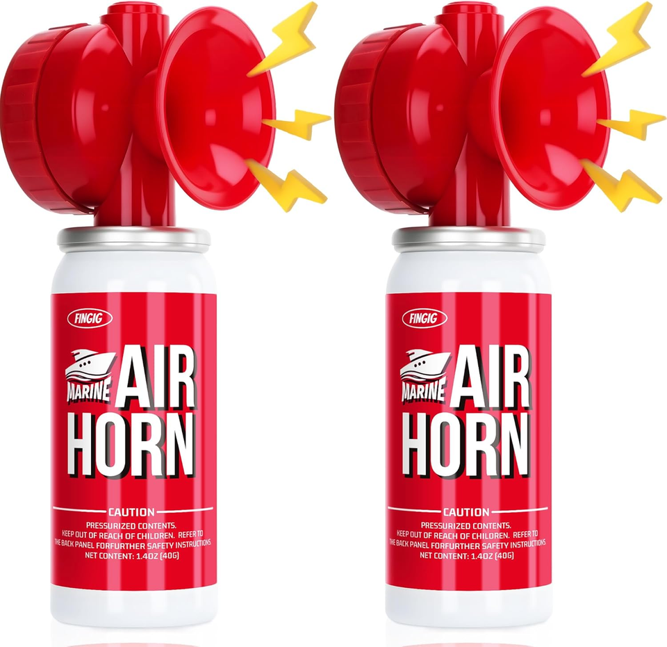 Air Horn 1.4Oz 2Pcs, Loud Mini Safety Boat Air Horn Can, Sports Event ...