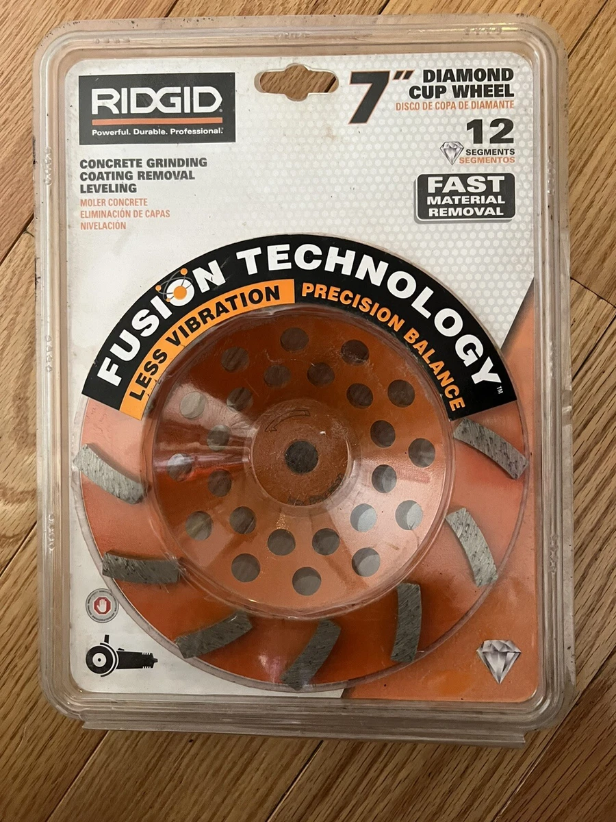 RIDGID 18-Segment Turbo Cup Grinding Wheel Power Tool, 45% OFF