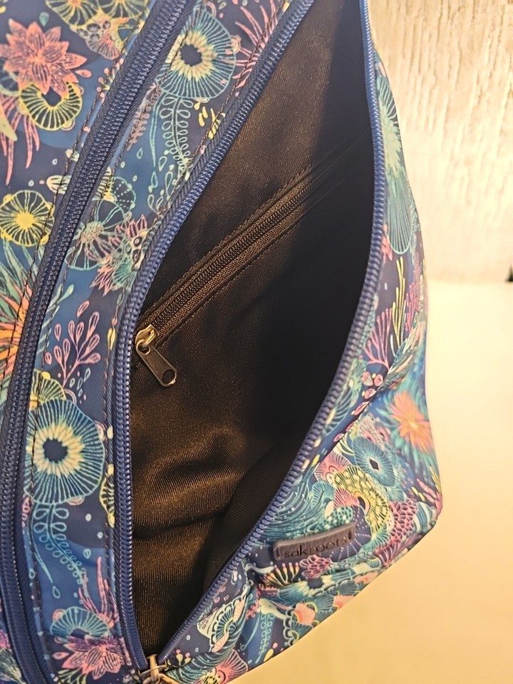 NWT Sakroots On The Go Large Sling Backpack - Royal Blue Sea Turtle ...