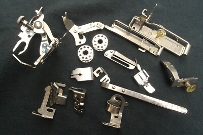 LOT OF VINTAGE SINGER/BROTHER SEWING MACHINE ATTACHMENTS +PARTS | eBay