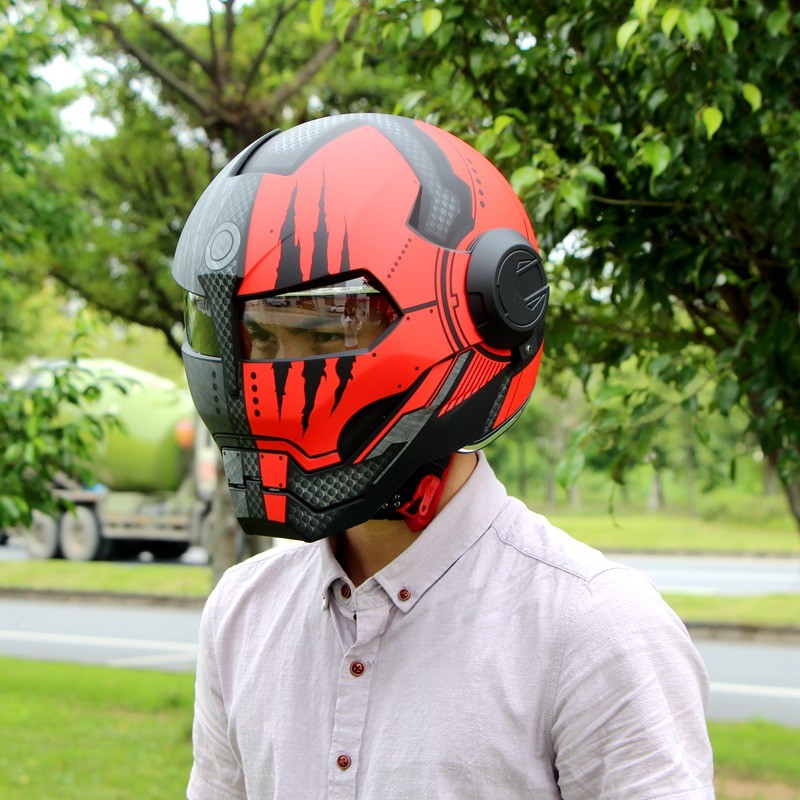 Motobike Full Face Helmet Spider Motorcycle Modular Helmets man Street ...