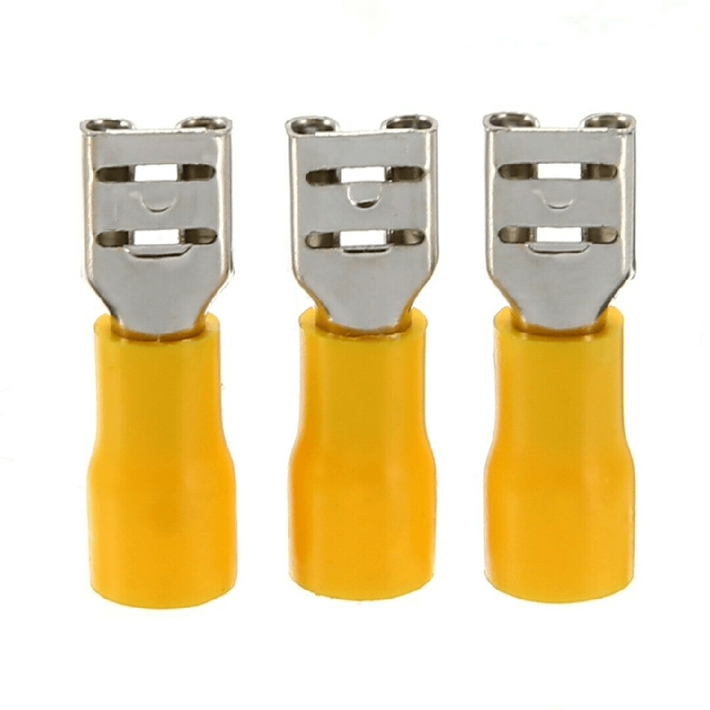 (100) 12-10 Gauge Female Spade Quick Disconnects Electrical Wire ...