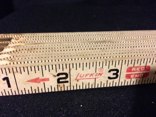 VINTAGE LUFKIN 6' RUGGED ENGINEERS FOLDING RULER RED END BRASS HINGES ...