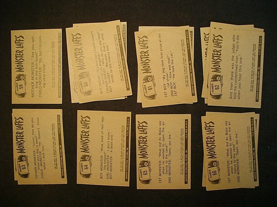 1966 Topps MONSTER LAFFS cards QUANTITY U PICK READ FIRST BEFORE YOU ...