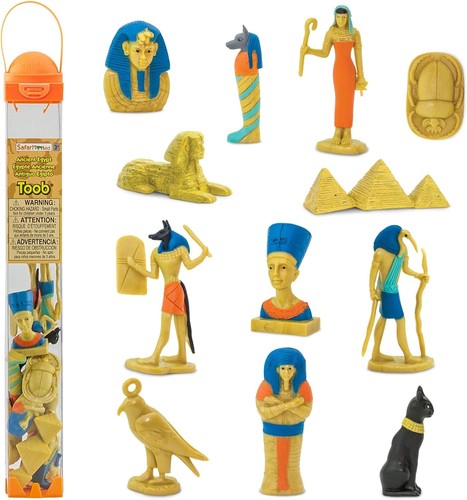 Safari Ltd. Ancient Egypt TOOB - 12 Mini Figurines: Nefertiti, Bastet ...