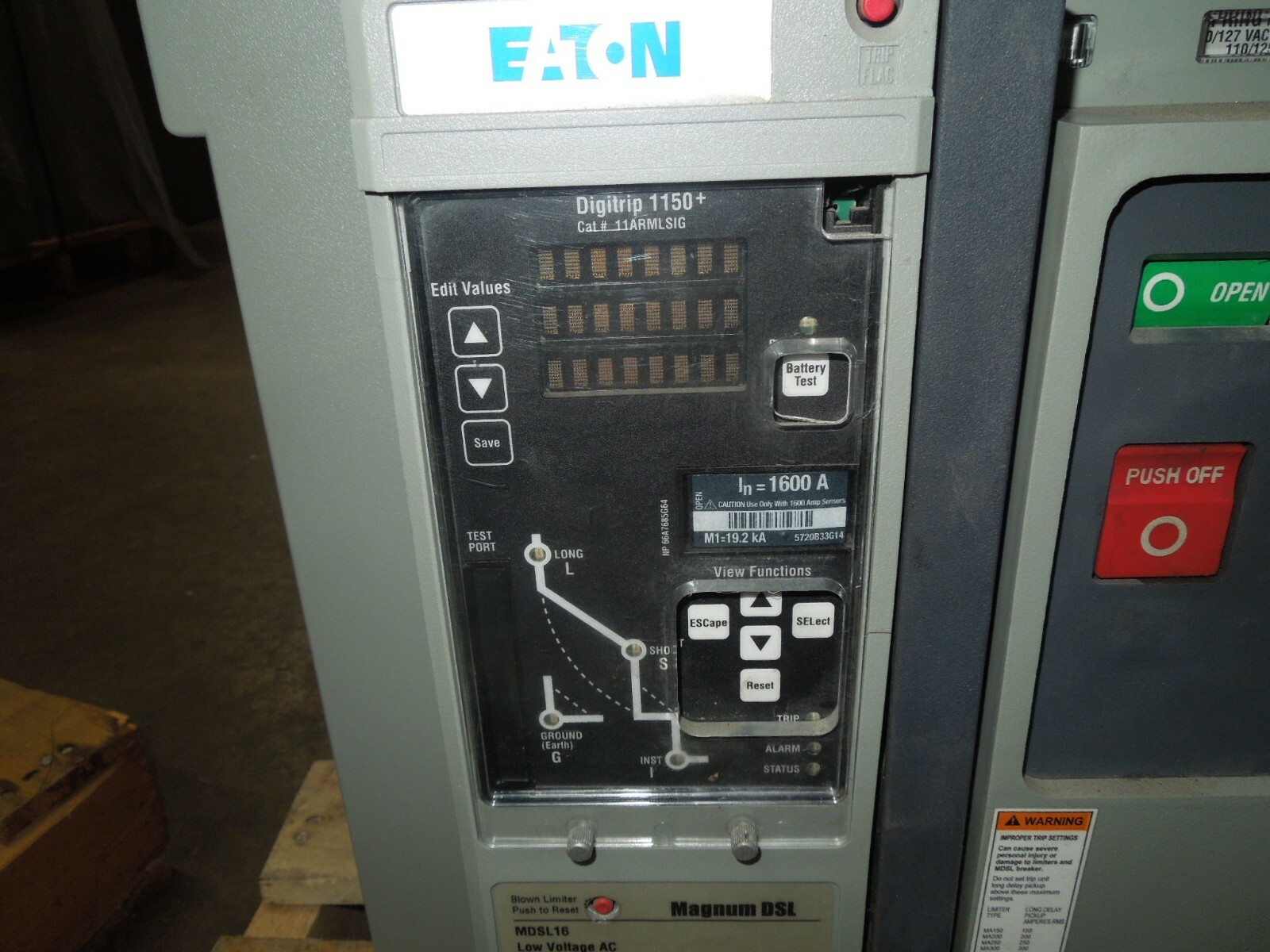 Eaton Magnum DSL MDSL16 1600A Frame 1600A Rated 3p 600V EO/DO ...