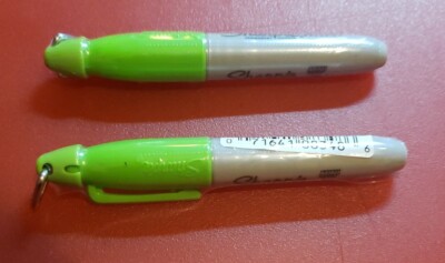 New & Sealed Sharpie! 2x Mini Sharpies ~ Mini Lime Green Color Clip ...