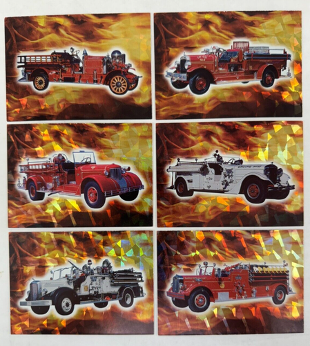 FIRE ENGINES SERIES 1 Bon-Air 1993 Complete PRISM CHASE CARD SET (#1-#6 ...