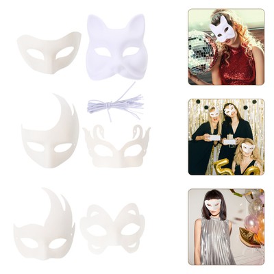 12 Pcs White Kabuki Masks Blank to Decorate Hand Painted Cosplay | eBay