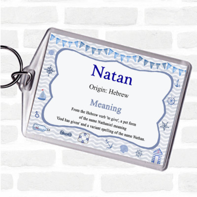 Natan Name Meaning Bag Tag Keychain Keyring Nautical | eBay UK