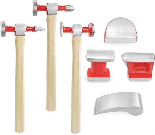 C&T 7 Piece Auto Body Repair Tool Hammer Dolly Set, Car Red | eBay